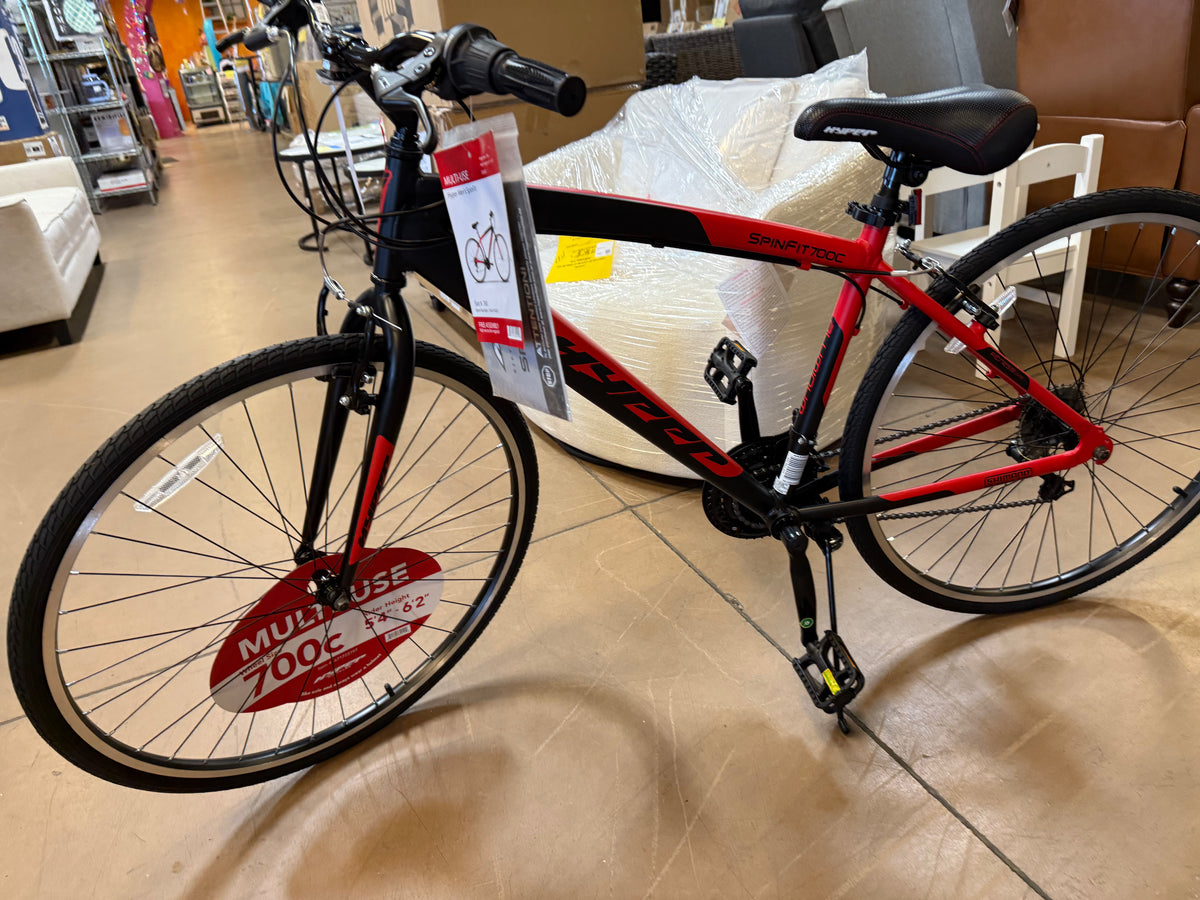 700c Hyper Bicycle Spin Fit Hybrid Bike, Adults Ages 14+ Years, Black – Big Catch Salvage and Thrift