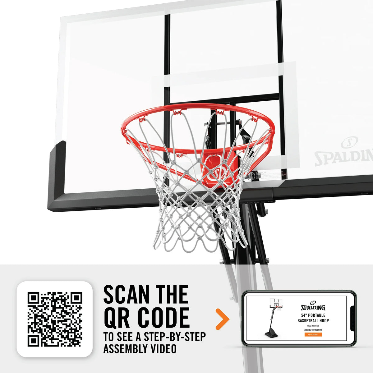 Spalding 54-Inch Portable Basketball Hoop with Shatter-Proof Polycarbo – Big Catch Salvage and ...