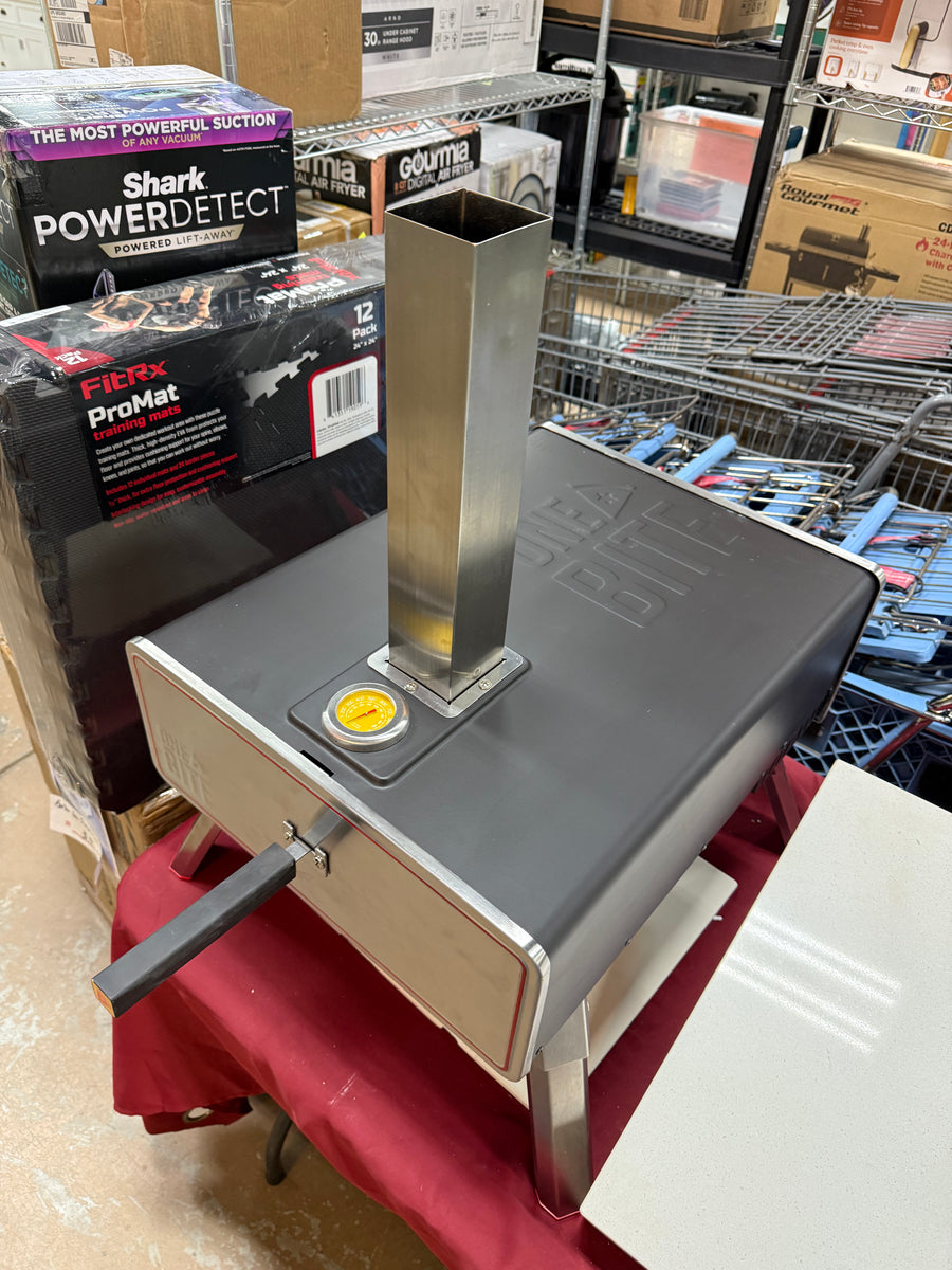 One Bite Charcoal Wood Pizza Oven! (NEW & ASSEMBLED -DAMAGED PIZZA STO ...
