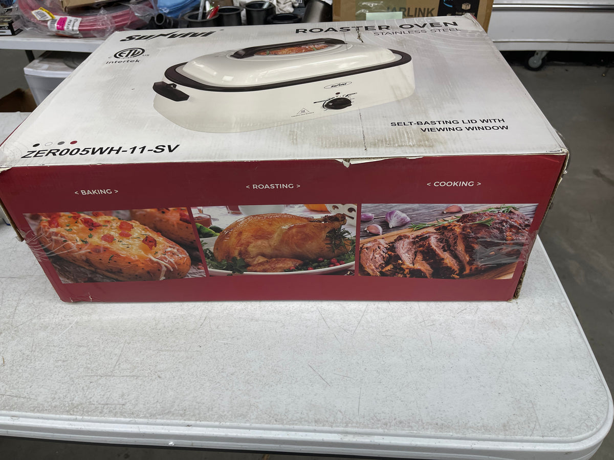 Sunvivi Electric Roaster, Turkey Roaster Oven, 24 quart with viewing w – Big Catch Salvage and ...