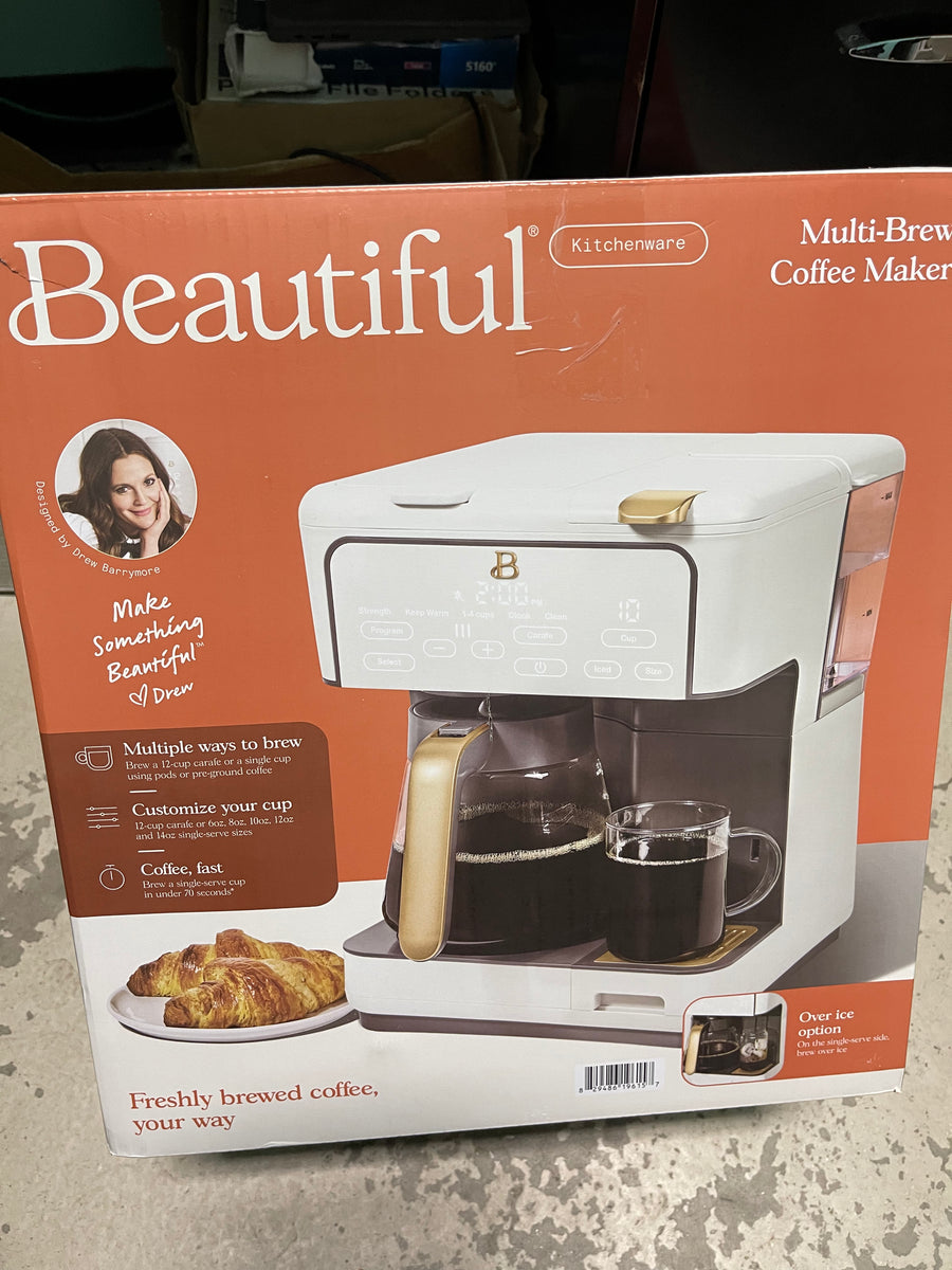 Beautiful Multi-Brew 12-Cup Programmable Drip & Single-Serve Coffee Ma ...