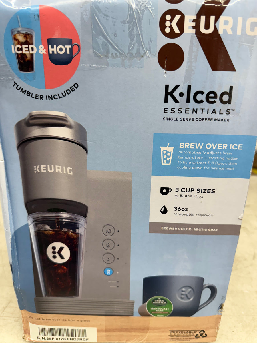Keurig K-Iced Essentials Iced and Hot Single-Serve K-Cup Pod Coffee Ma ...