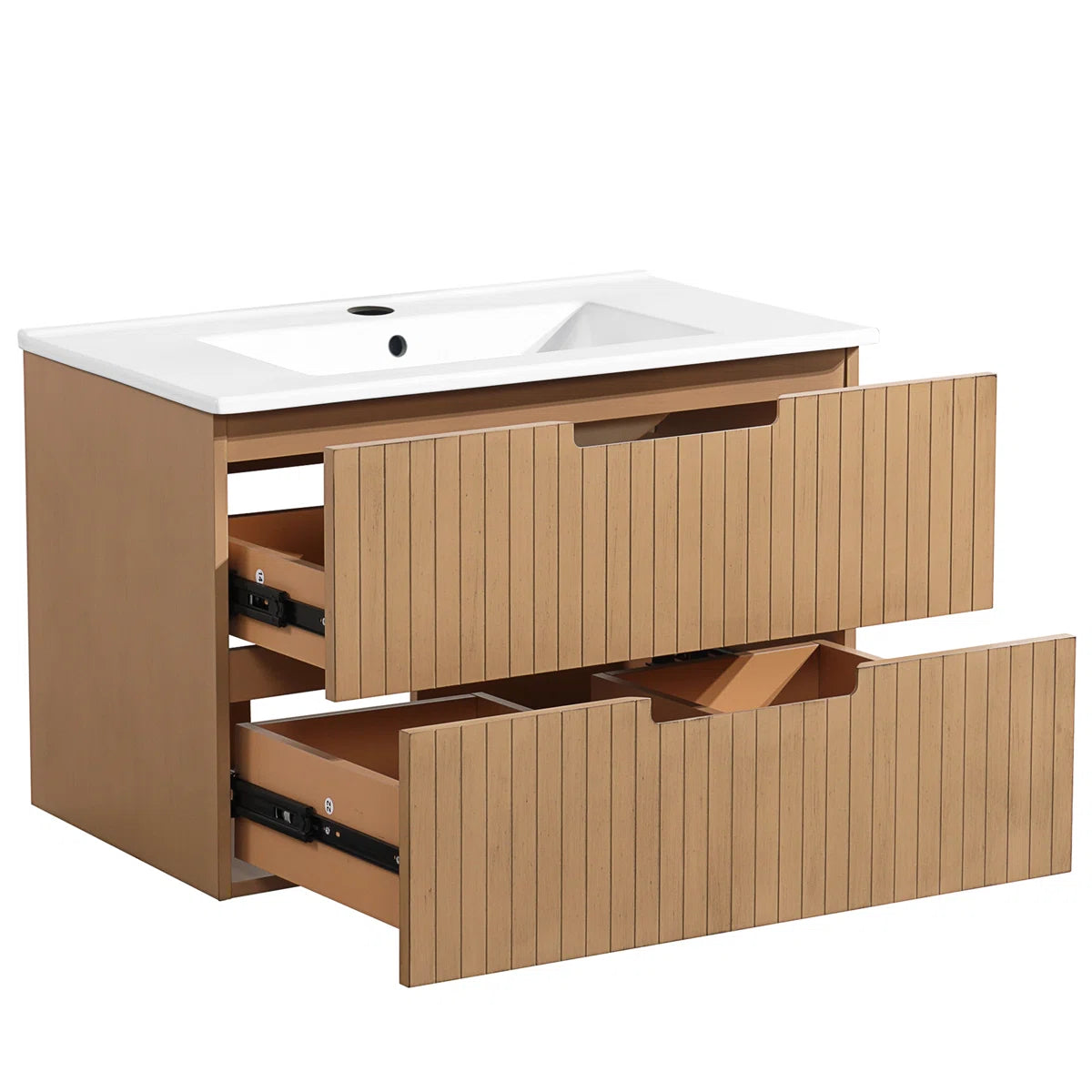 30" Wall Mounted Single Floating Bathroom Vanity! (VANITY ONLY - NO SI ...